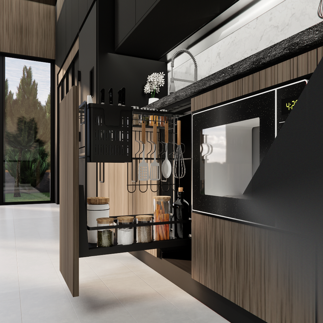 Notturno - Matte Black Series SUS304 Multipurpose Soft Closing Basket ...