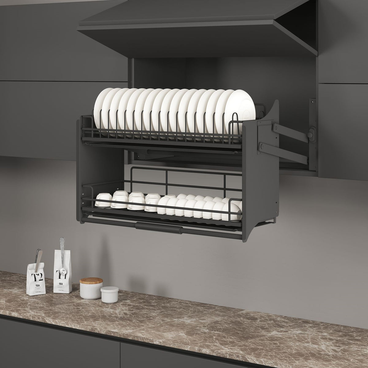 Estrazione - Matte Black Series Pull Down SUS304 Dish Rack — Excel Hardware