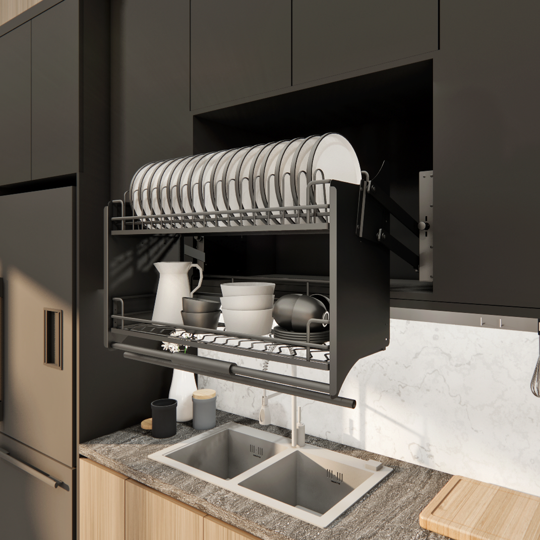 Estrazione - Matte Black Series Pull Down SUS304 Dish Rack — Excel Hardware