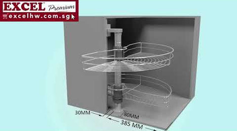 EXCEL - 180 Deg Turnable Corner Basket — Excel Hardware