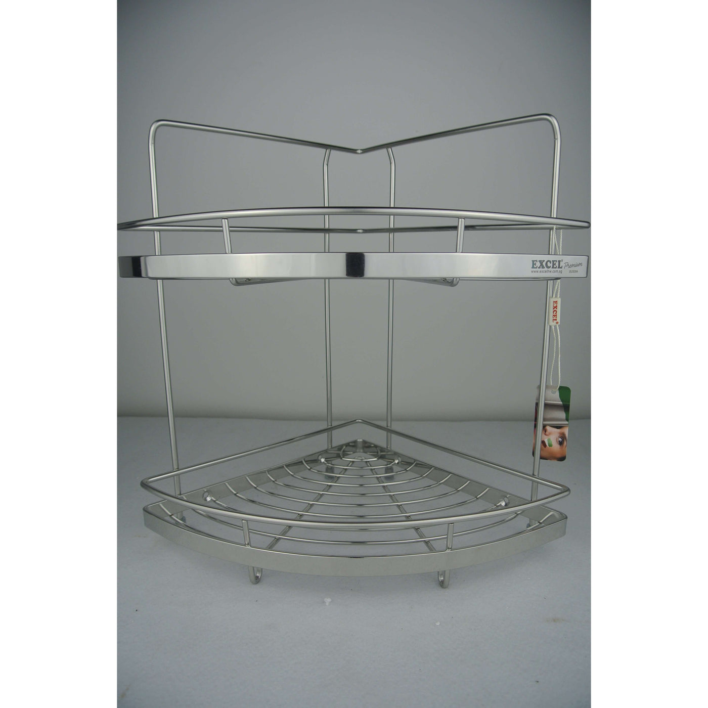 ITALIAN Series Sus304 2 Tier Corner L-shaped Corner Rack — Excel Hardware